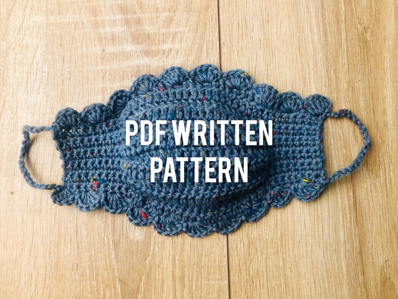 Crochet Face Mask With Shell Stitch Crochetlyn - Etsy