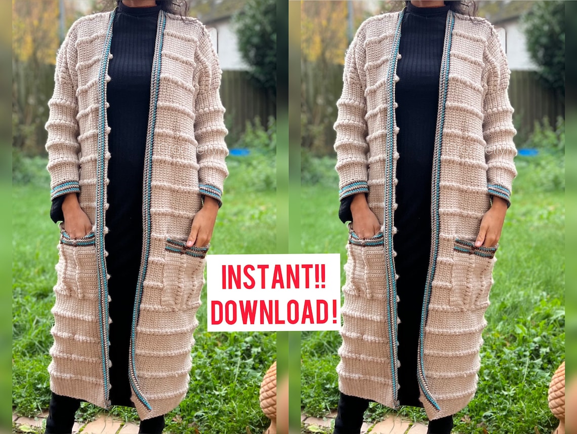 Crochet Pattern / Long Crochet Duster Cardigan - Etsy