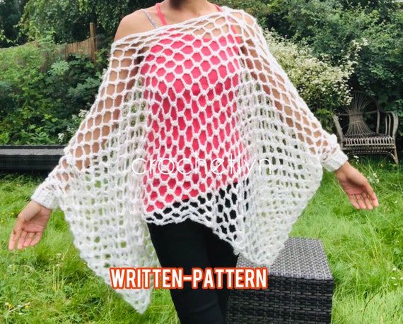 Easy Crochet Tunic PATTERN Trendy Instructions in ENGLISH | Etsy