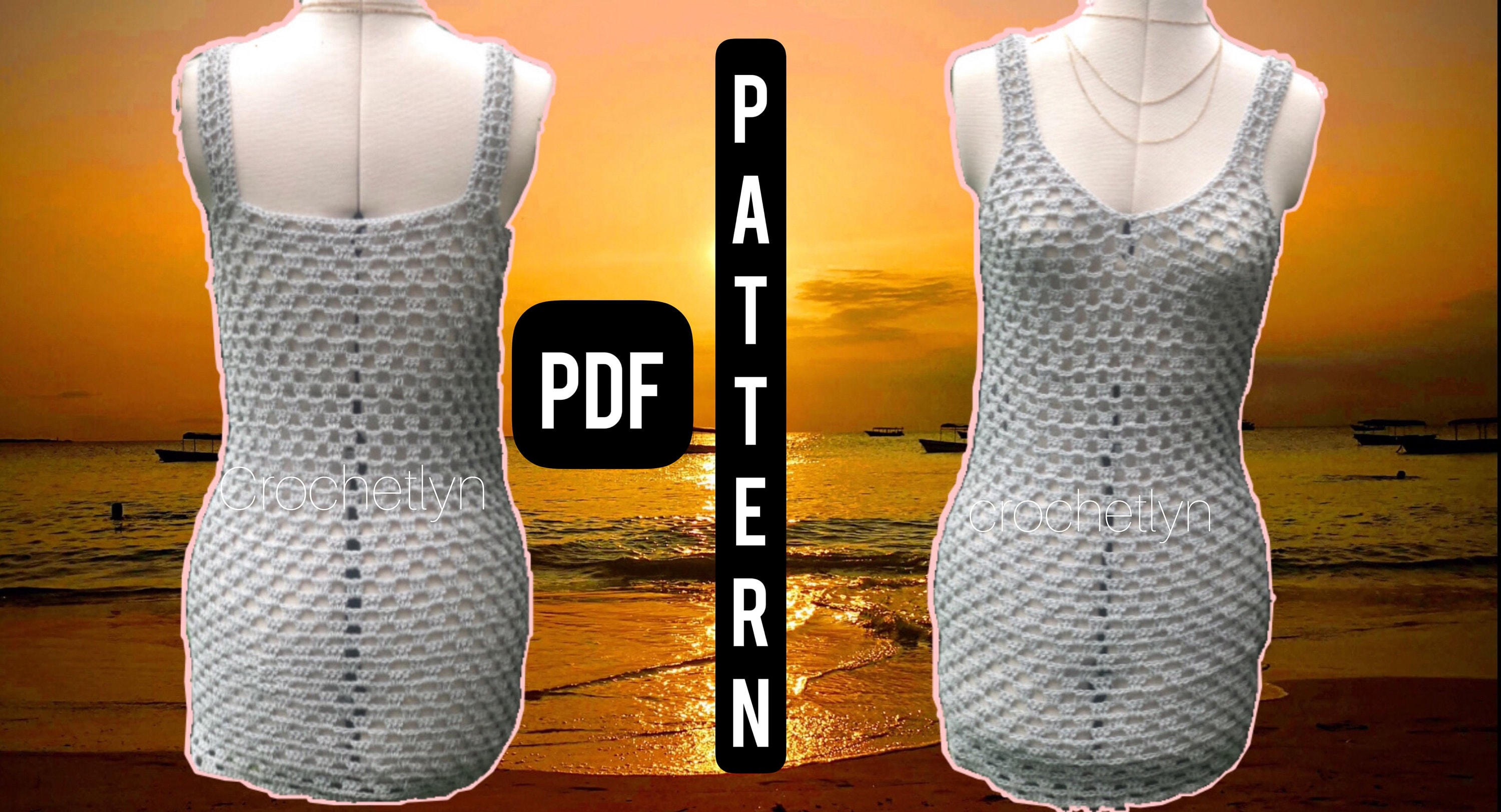 Crochet Bikini Cover up Pattern Beach Cover Up Bathing Suit - Etsy