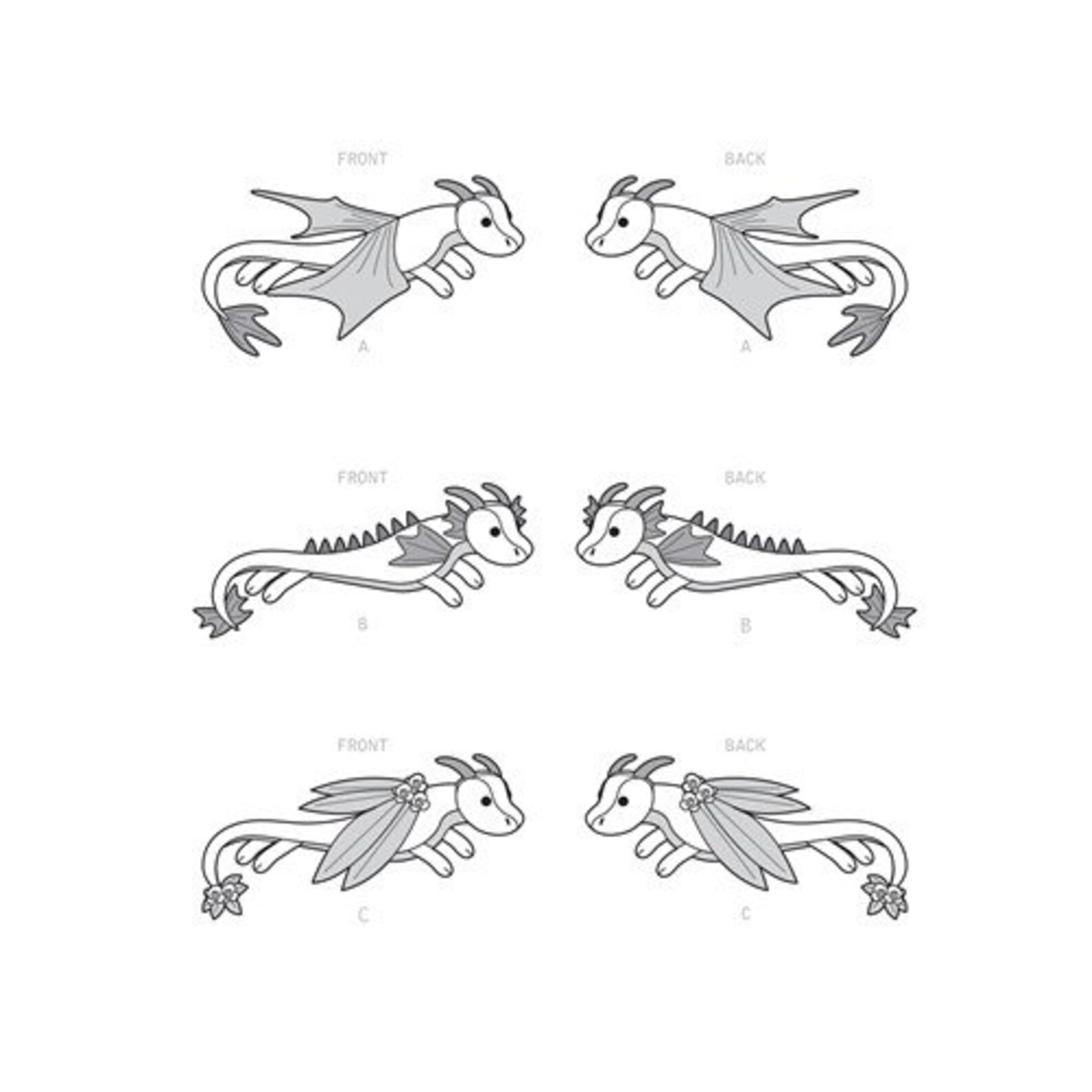 24" PLUSH DRAGONS - Simplicity 9363 - Etsy