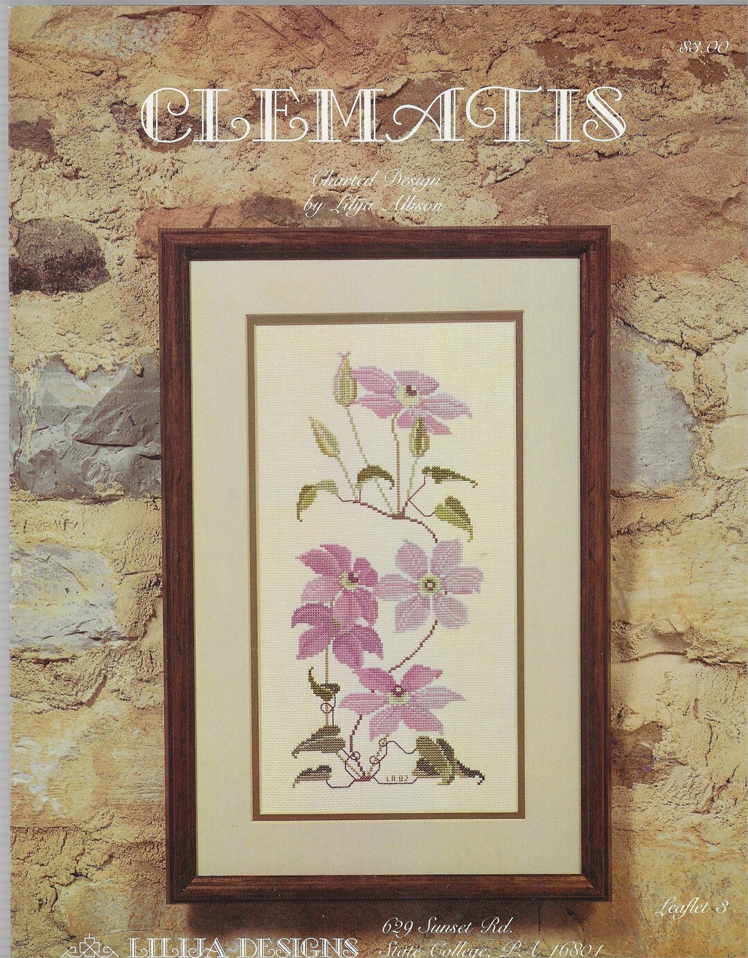 Vintage 1983 CLEMATIS ~ Lilija Designs - Etsy