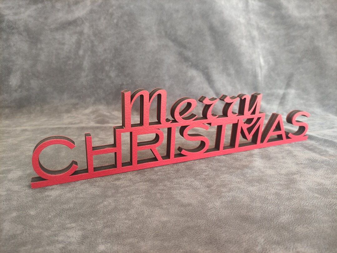 Merry Christmas Sign, Christmas Decor, Christmas Gift, Freestanding ...