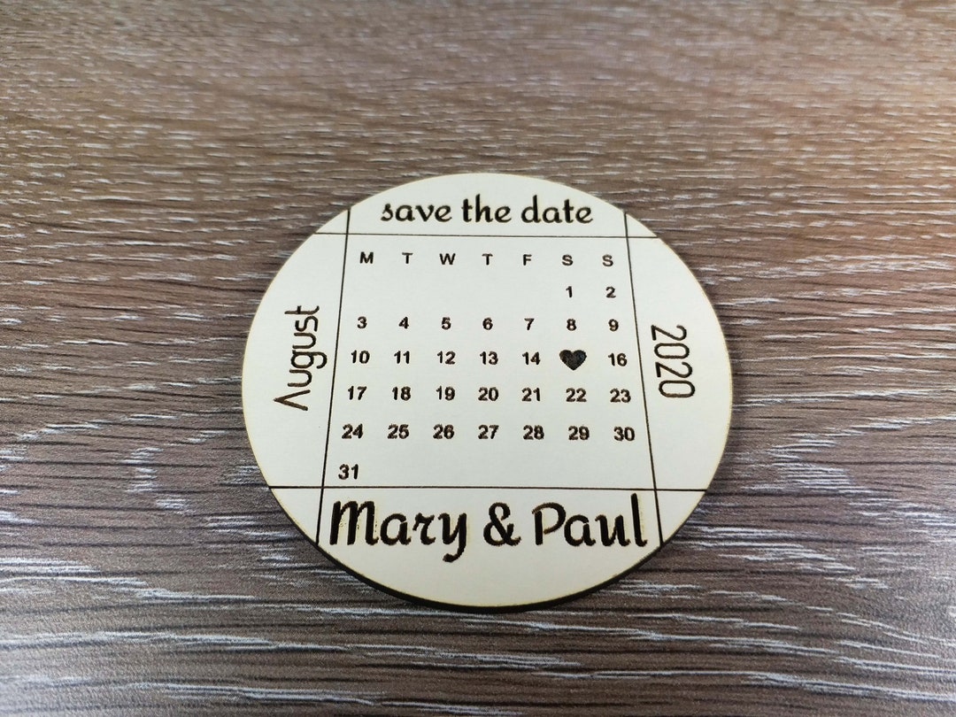 Save the Date Magnet, Wood Save the Date Magnet, Modern Design Wedding ...