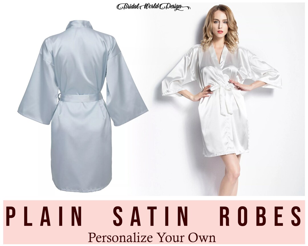 Blank Satin Robes - Etsy