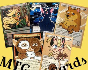 Painted Mtg Cards - Etsy