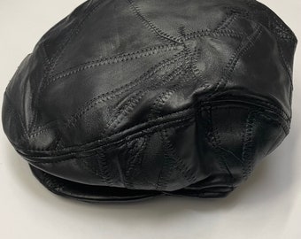 Leather Patchwork Hat - Etsy