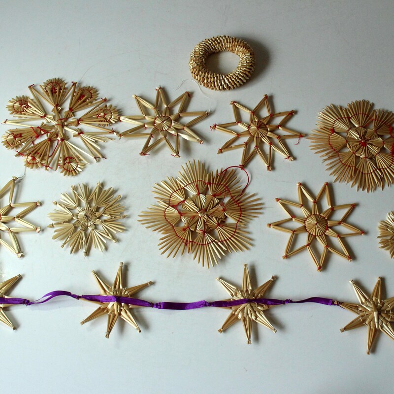 Straw Ornaments - Etsy
