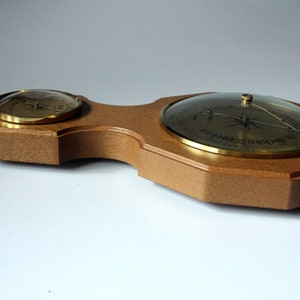 XL Vintage Weather Station Wood (oak) Metal Glass Weather Display ...