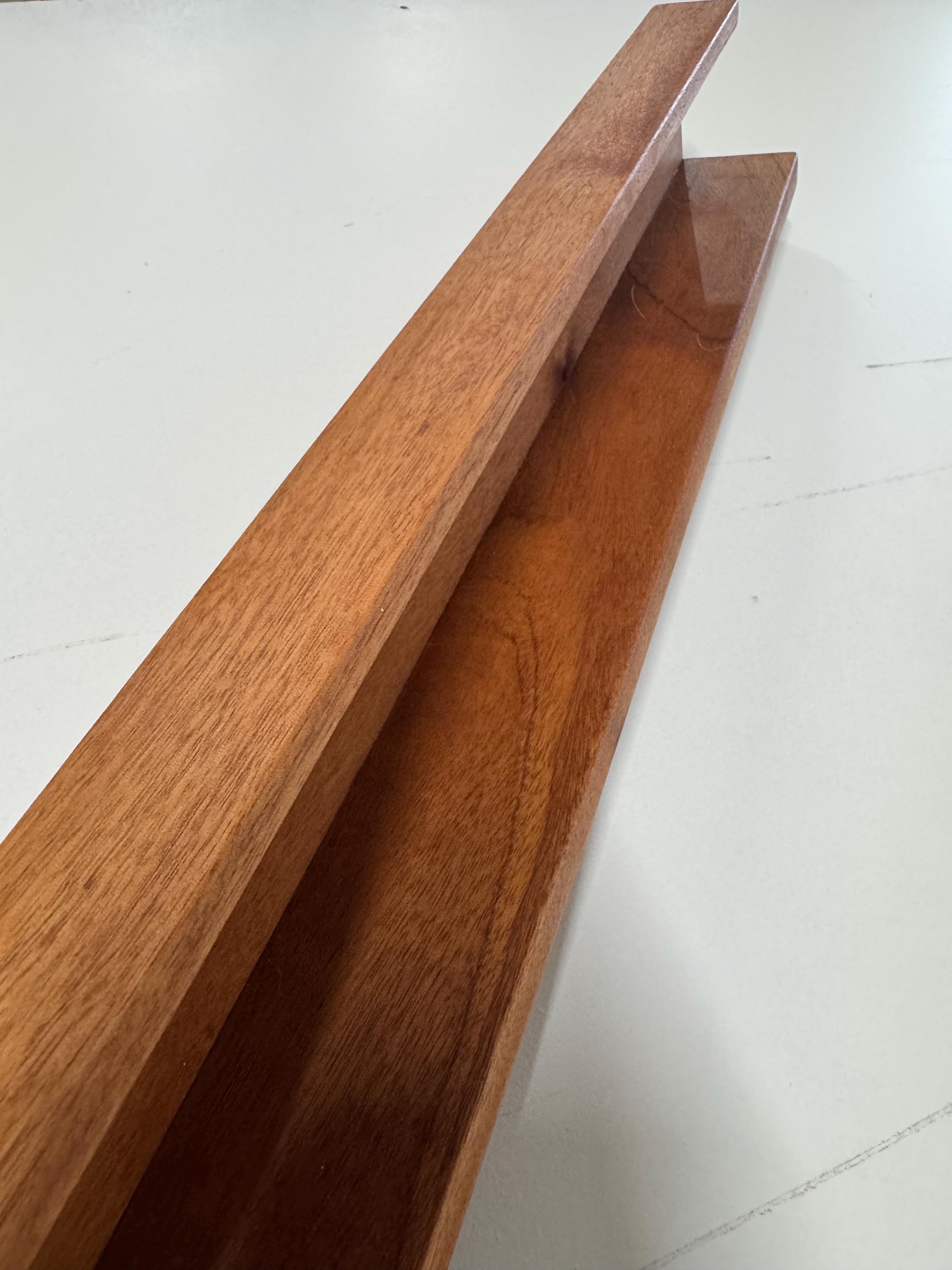 Brazilian Tigerwood Floating Shelf – Handmade Goncalo Alves Wall Shelf ...