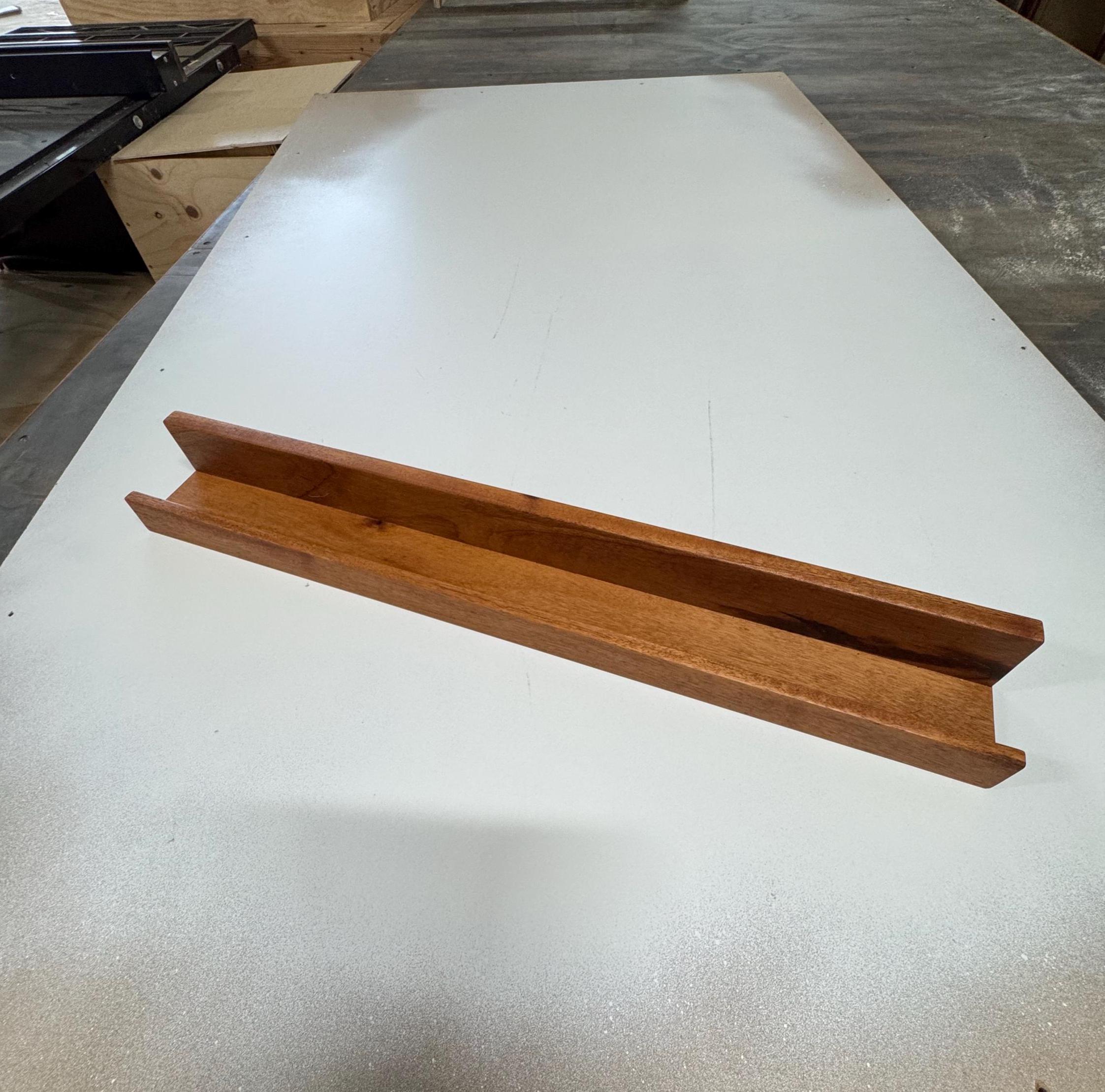 Brazilian Tigerwood Floating Shelf – Handmade Goncalo Alves Wall Shelf ...