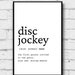 Disc Jockey Definition, DJ Definition, Disc Jockey Gift Idea, Disc ...