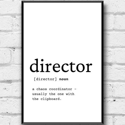 Director Definition Wall Art Director Gift Idea Director - Etsy