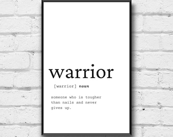 Warrior Definition - Etsy