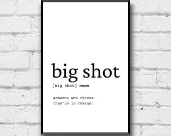 Big Shot Definition - Etsy