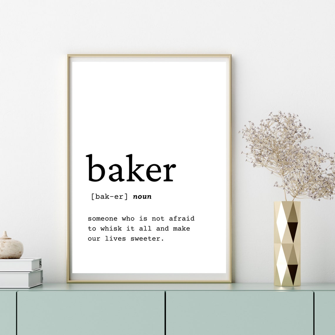 Baker Definition Wall Art Baker Digital Download Gift for - Etsy