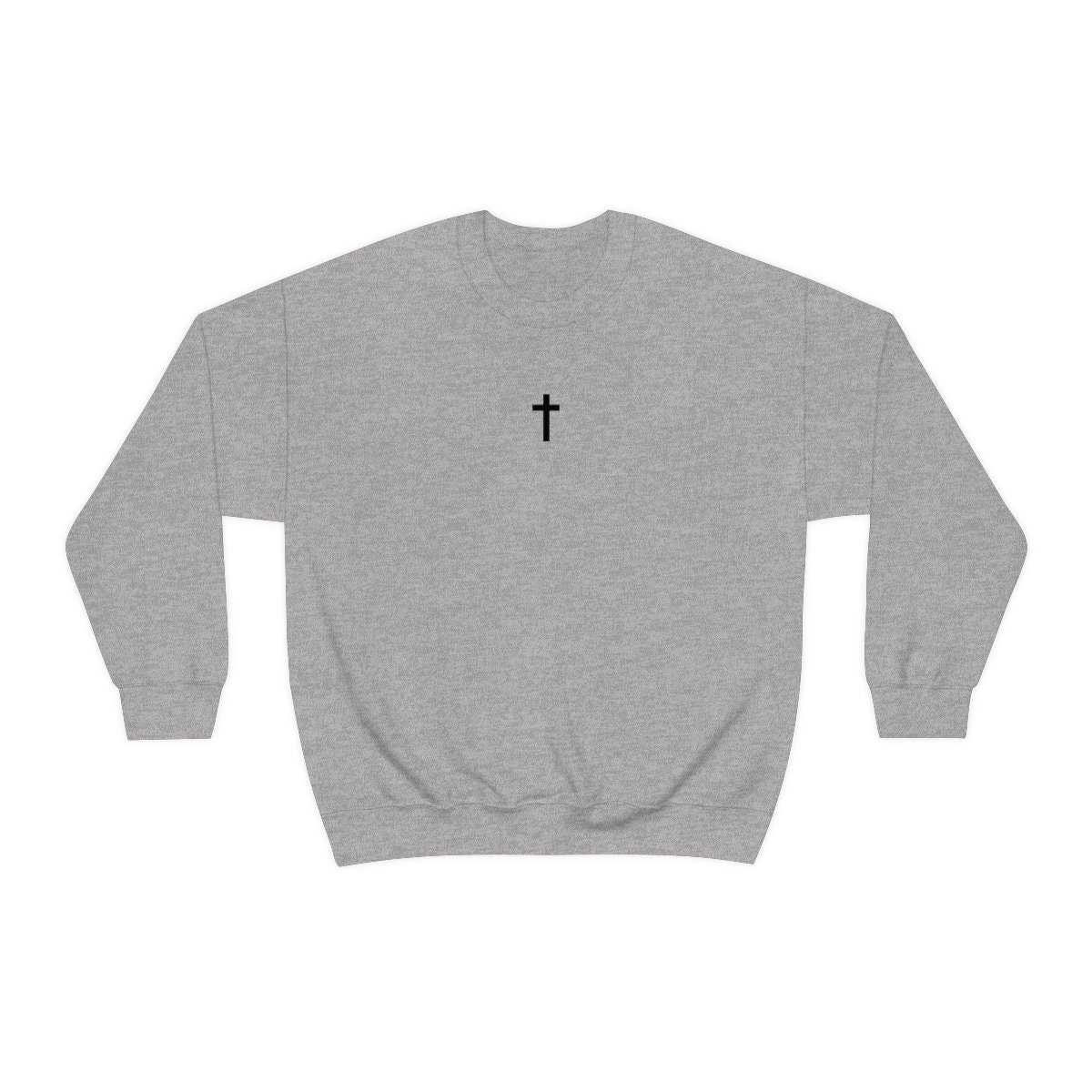 Cross Sweatshirt, Small Cross on Oversize Sweatshirt, Cross Crewneck ...