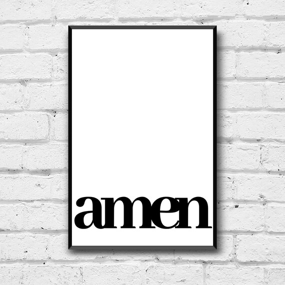 Amen Wall Art Digital Download Printable Wall Decor | Etsy