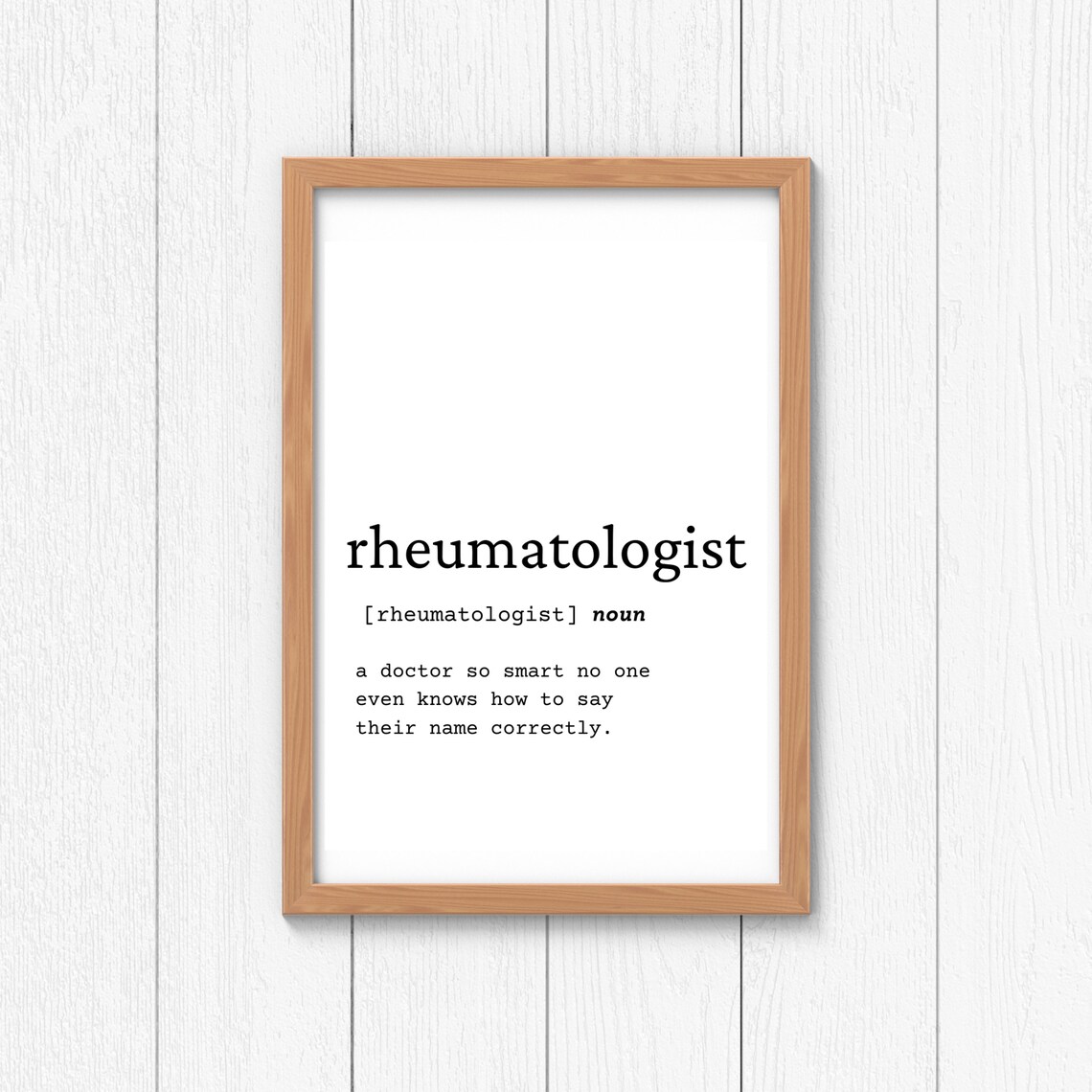 Rheumatologist Definition Wall Art Rheumatologist Gift Idea - Etsy