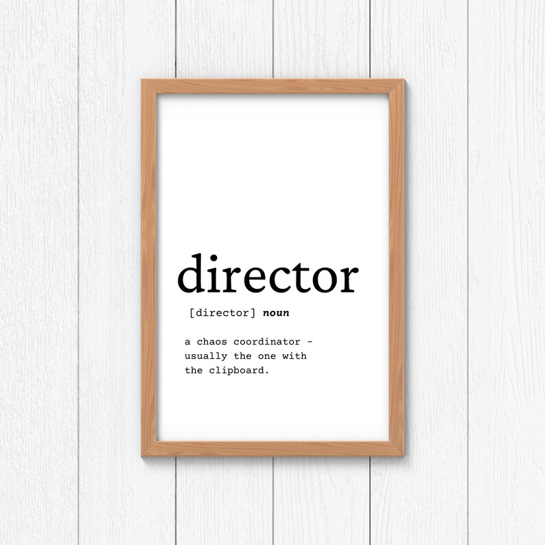 Director Definition Wall Art, Director Gift Idea, Director Digital ...