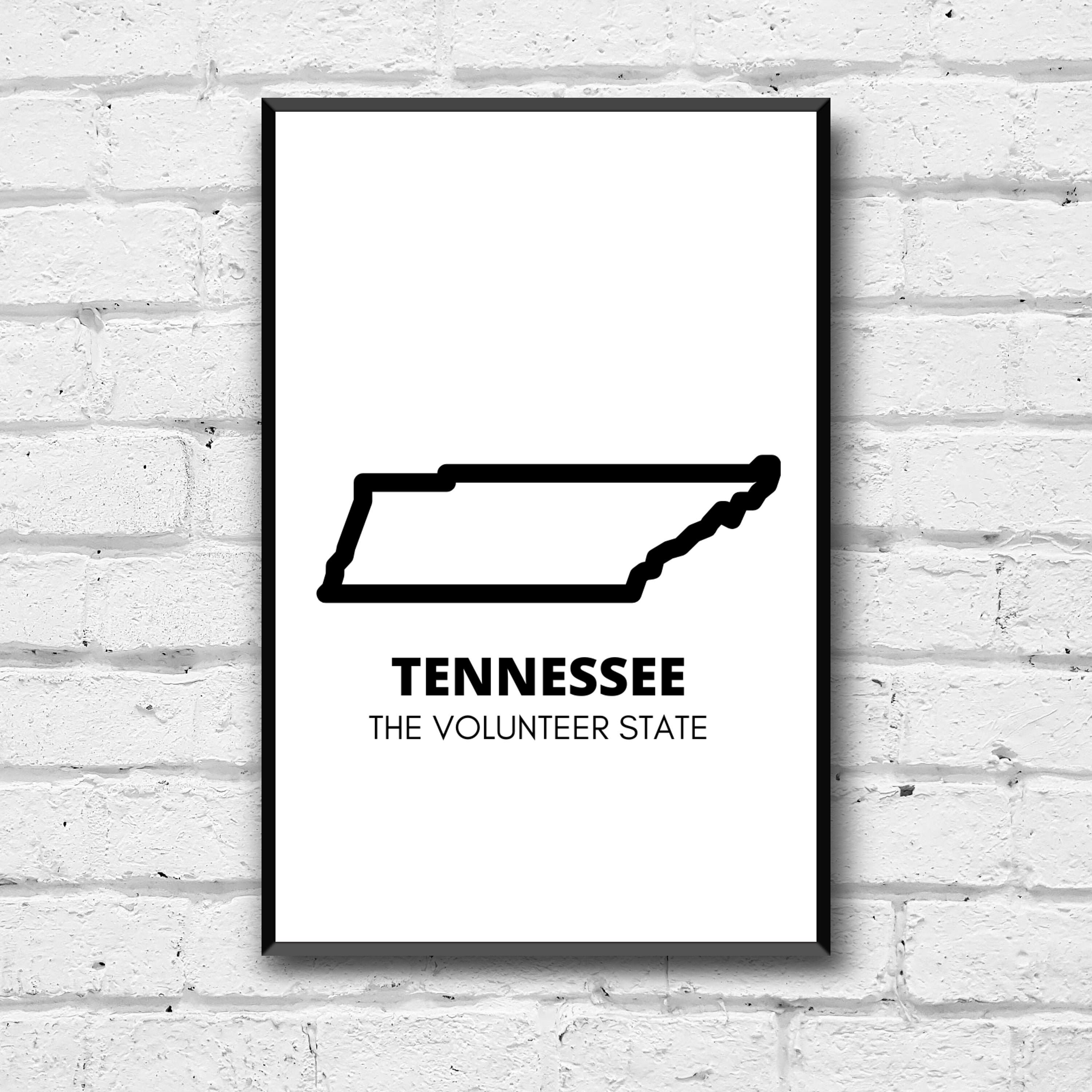 Tennessee State Wall Art, Digital Download, the Volunteer State Home ...
