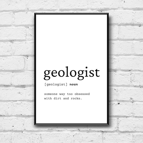 Geologist Definition Wall Art Geologist Gift Idea Geologist - Etsy