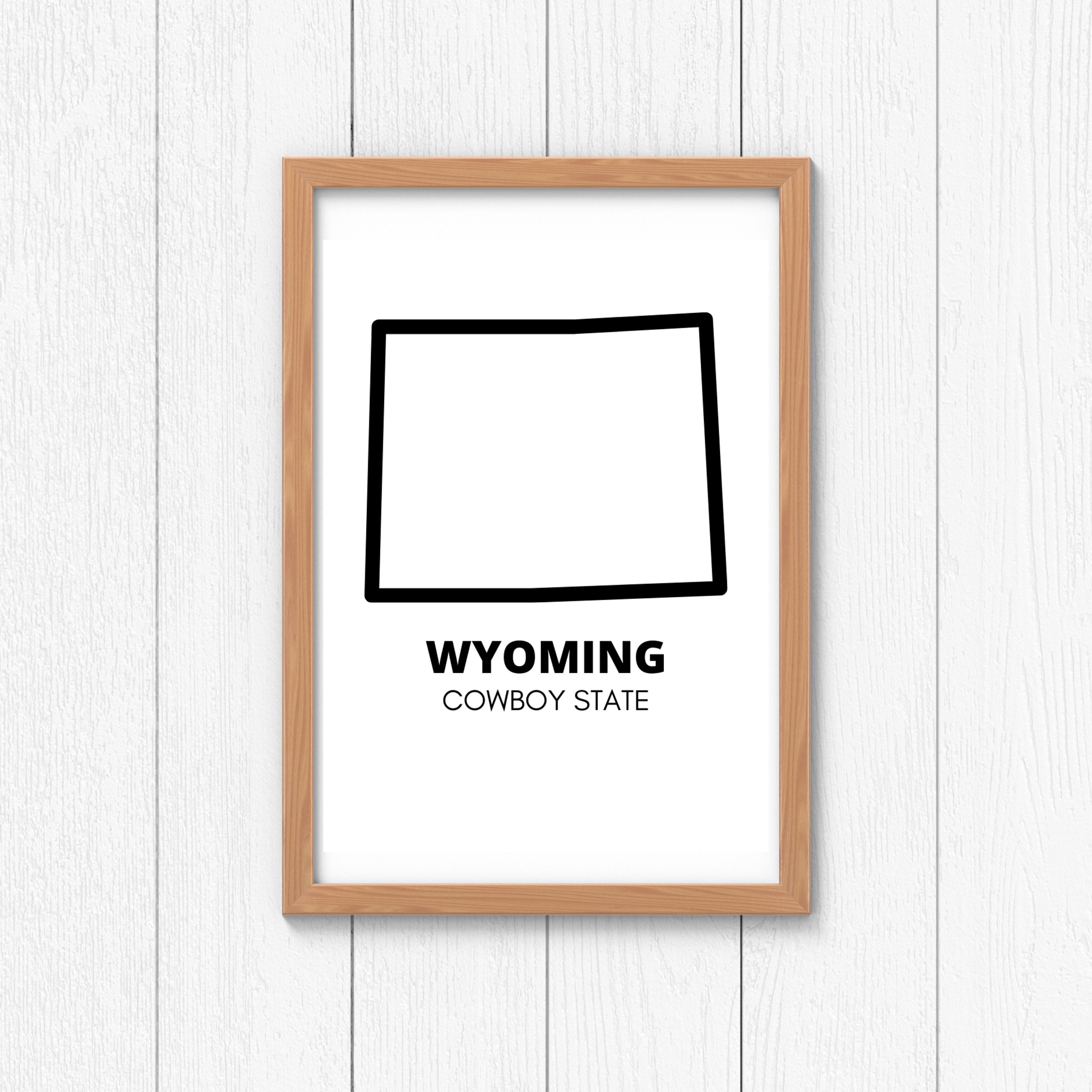 Wyoming State Wall Art, Digital Print, Wyoming Home Decor, Digital ...
