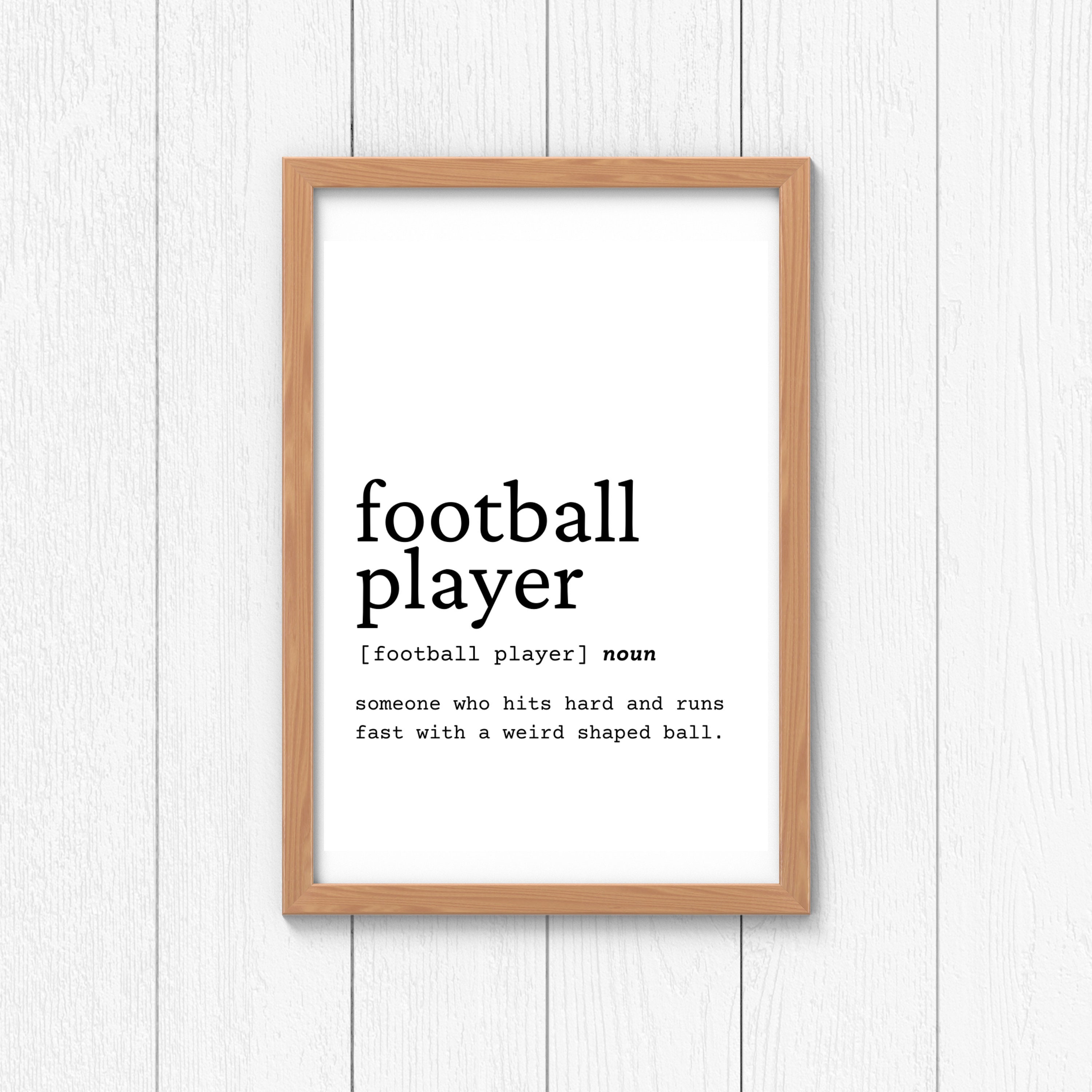 Football Player Definition Art: Sports Home Decor (digital Download) - Etsy