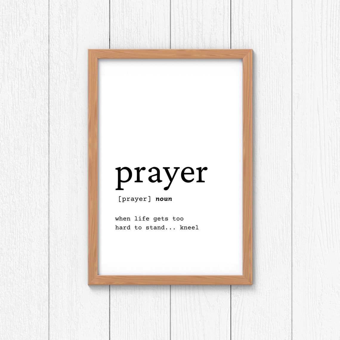 Prayer Definition Wall Art, Prayer Gift Idea, Prayer Digital Print ...