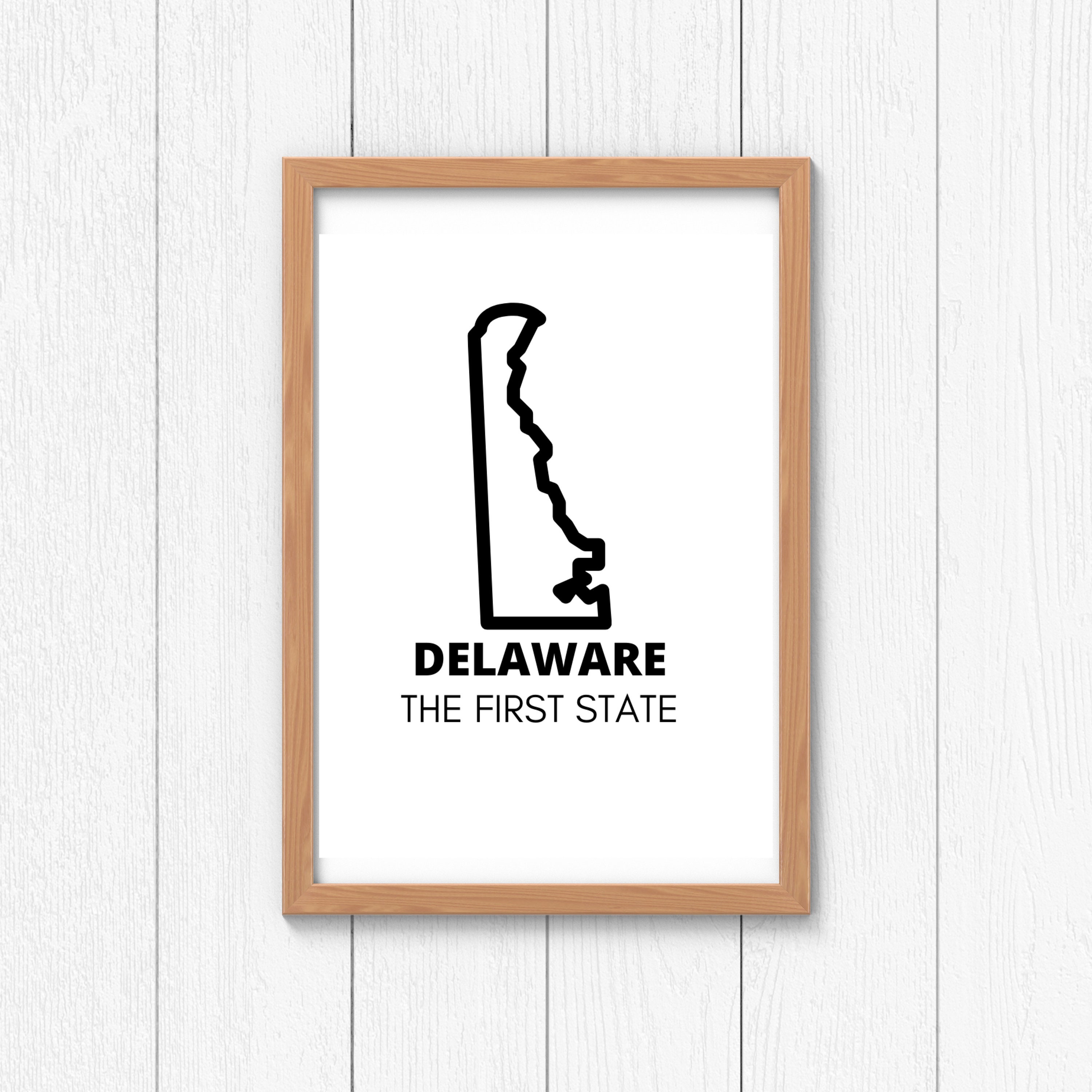Delaware State Wall Art, Digital Download, the First State Decor ...