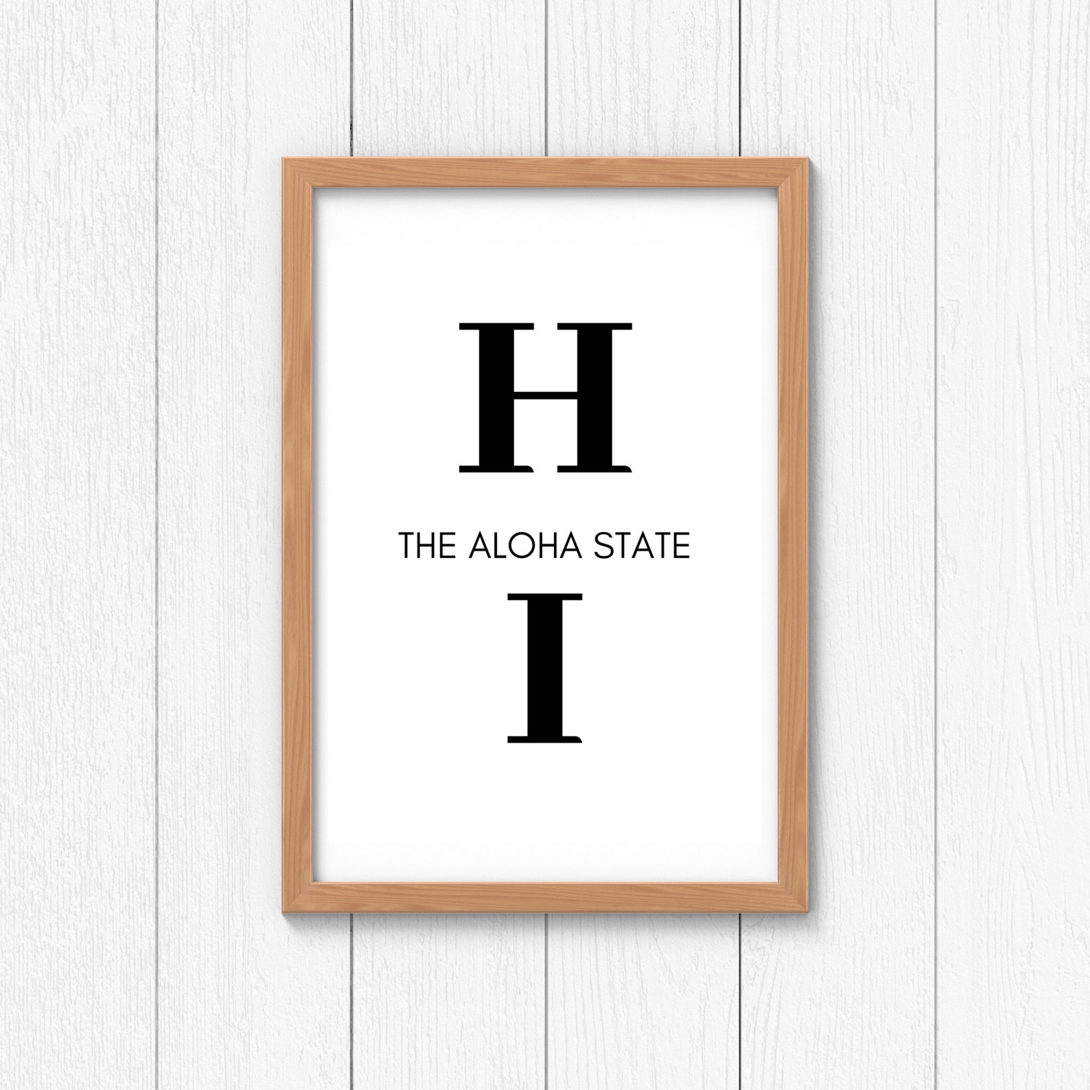 Hawaii State Wall Art Digital Download Hawaii Initials Home - Etsy