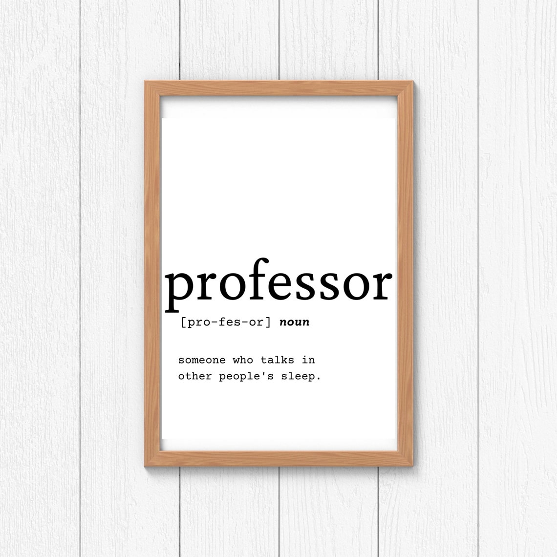 Professor Definition Wall Art, Digital Download, Gift for Professor ...