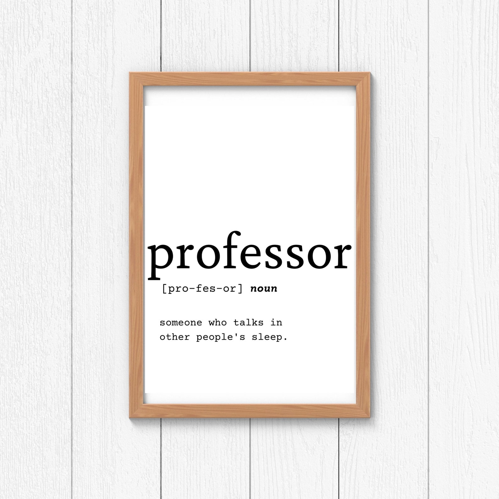 Professor Definition Wall Art, Digital Download, Gift for Professor ...