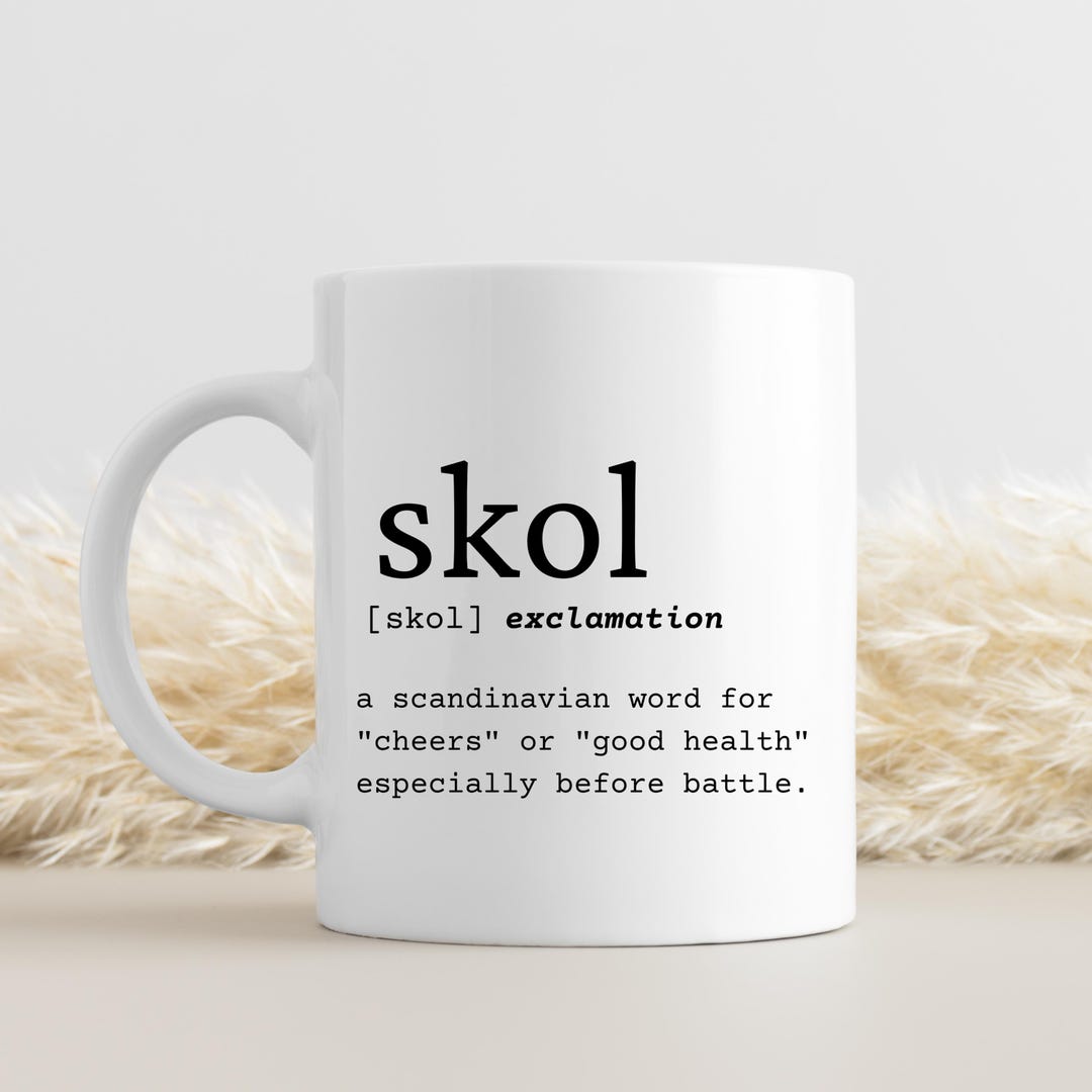 Skol Definition Mug: Scandinavian Cheers, Minnesota Vikings Gift - Etsy