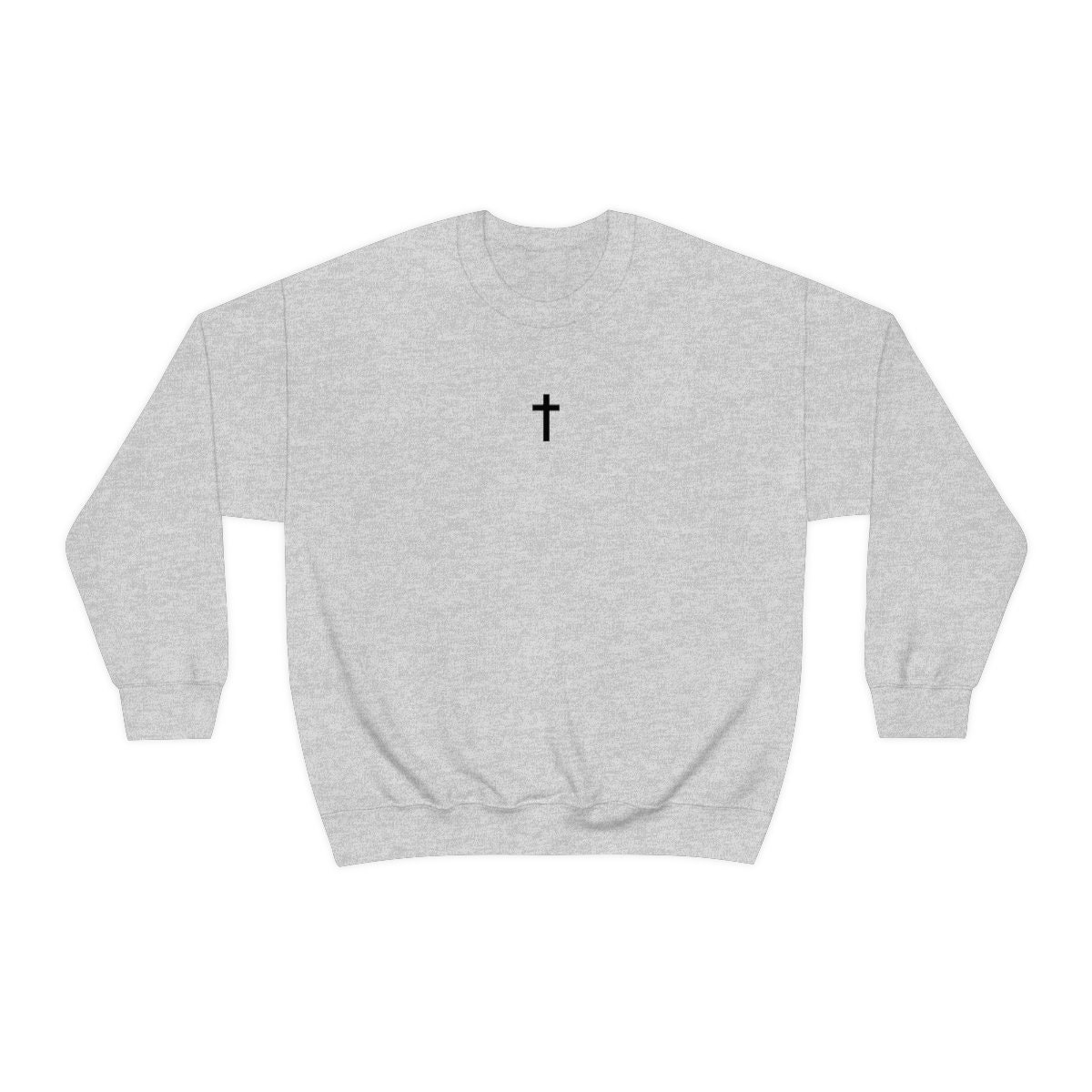Cross Sweatshirt, Small Cross on Oversize Sweatshirt, Cross Crewneck ...