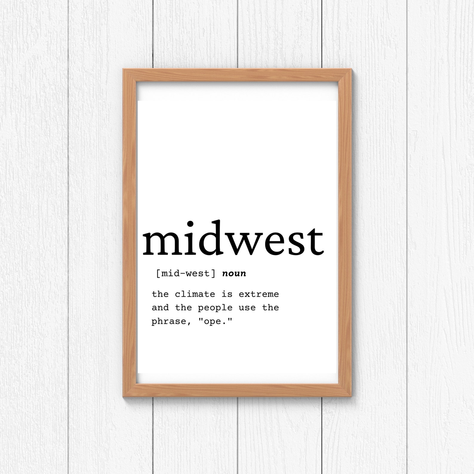 Midwest Definition, Digital Download, Definition Wall Art, Digital ...