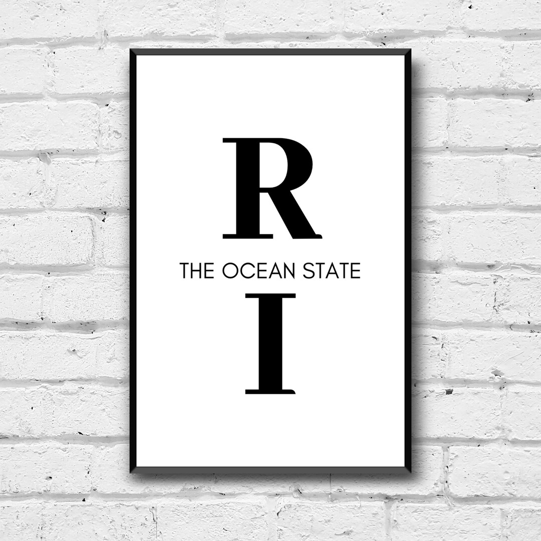 Rhode Island State Wall Art, Rhode Island Digital Print, the Ocean ...