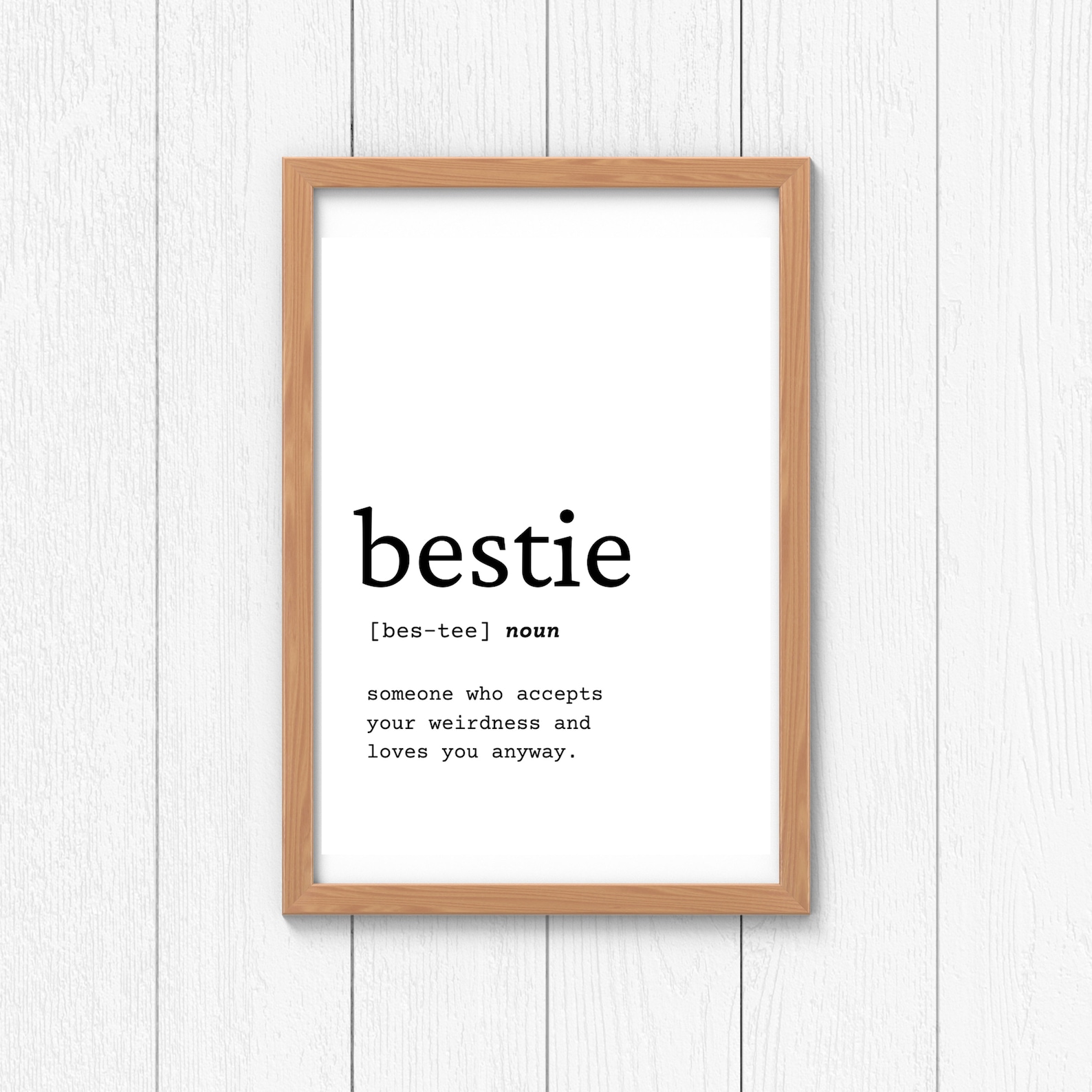 Bestie Definition Wall Art, Bestie Digital Download, Best Friend Decor ...
