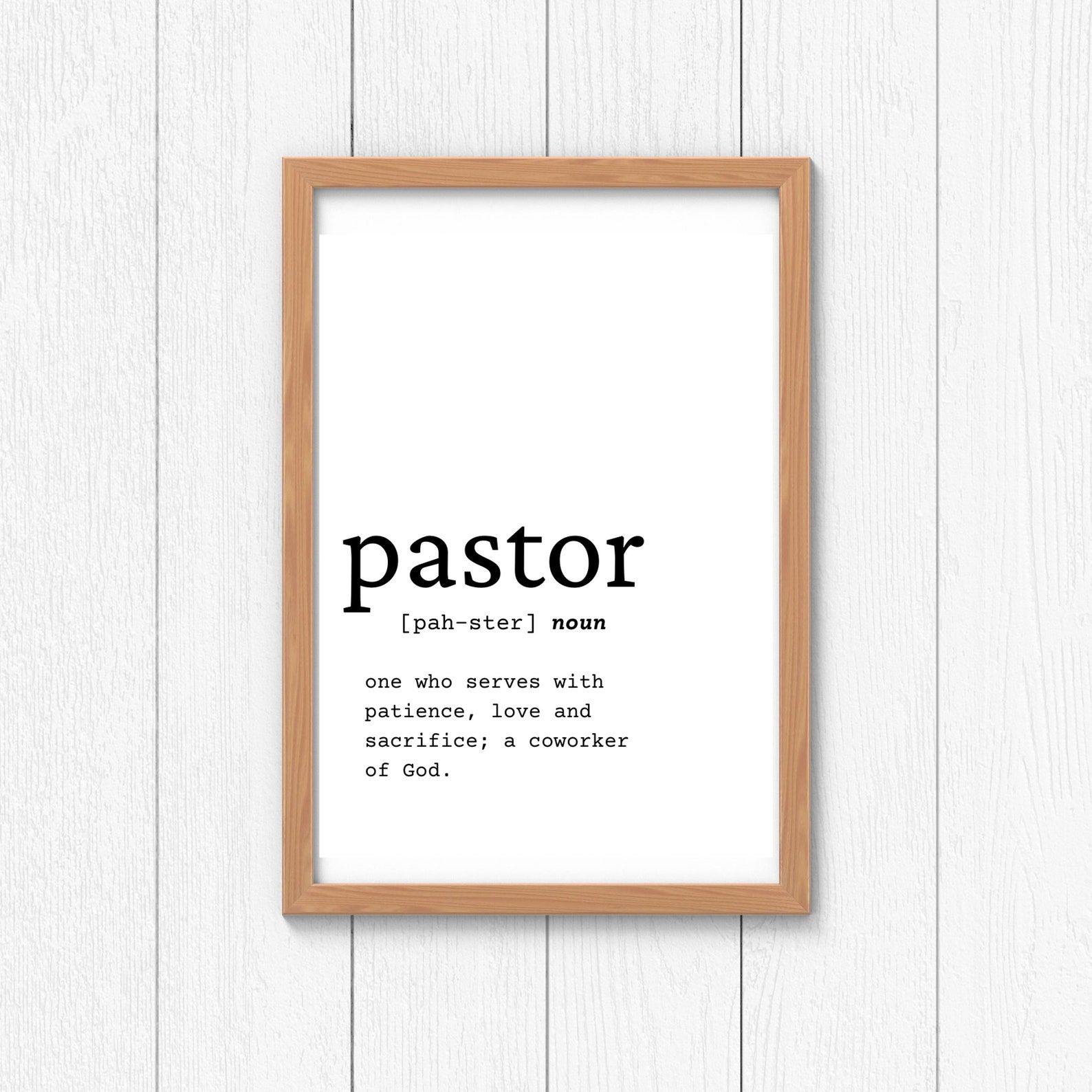 Pastor Definition Wall Art, Digital Download, Definition Home Decor ...