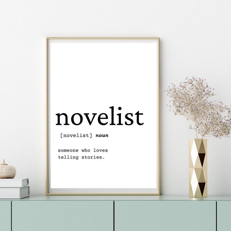 Novelist Definition Art Print: Gift for Writers (digital Download) - Etsy