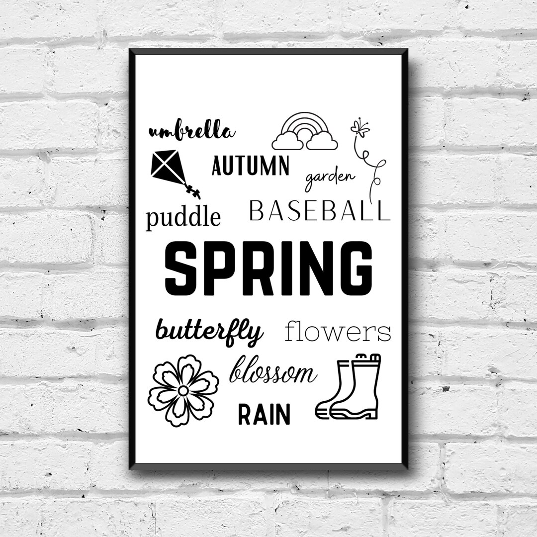 Spring Wall Art, Digital Download, Seasonal Home Decor, Digital Print ...