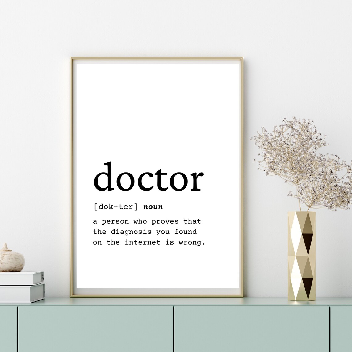 Doctor Definition Wall Art, Digital Print, Definition Office Art ...