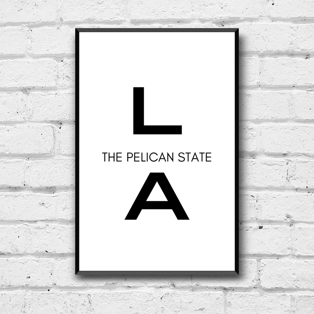 Louisiana State Wall Art, Digital Download, Louisiana Initials Home ...