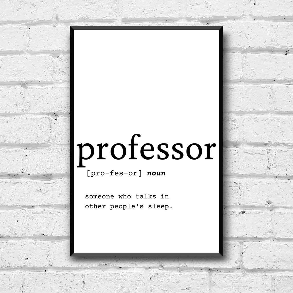 Professor Definition Wall Art, Digital Download, Gift for Professor ...