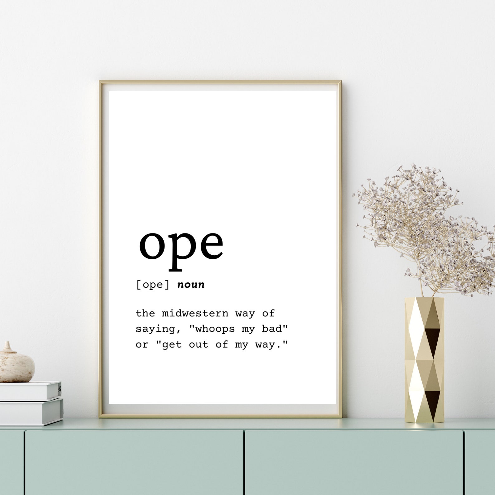 Ope Definition Wall Art, Digital Download, Definition Home Decor ...