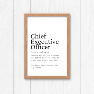 Chief Executive Officer Definition Wall Art, Chief Executive Officer ...