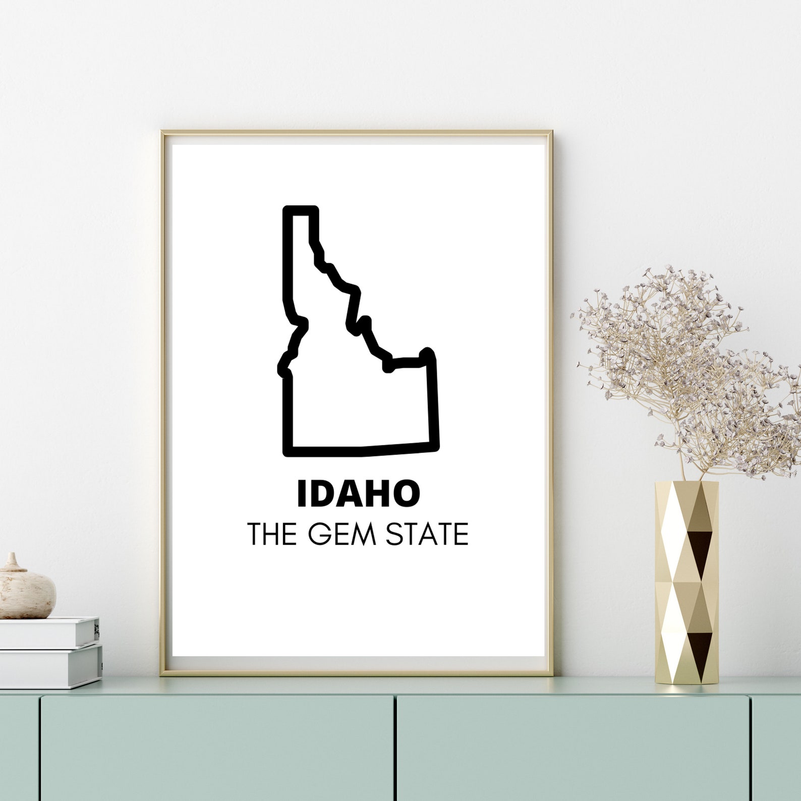 Idaho State Wall Art, Digital Download, ID State Home Decor Digital ...