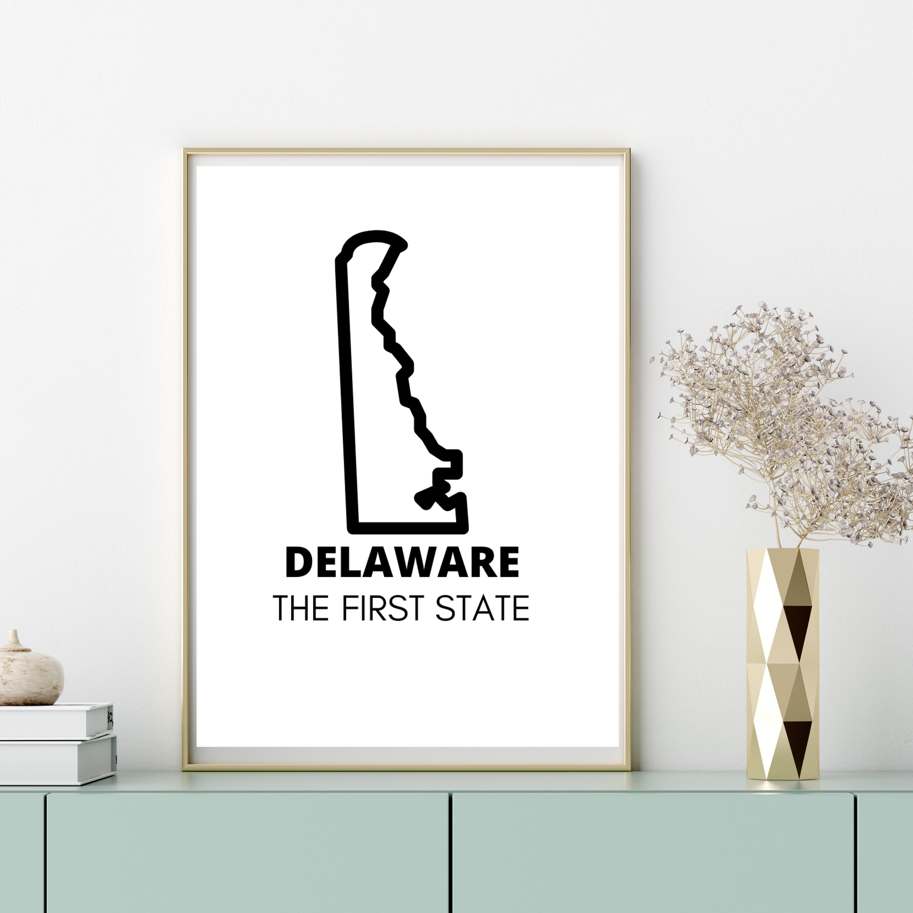 Delaware State Wall Art, Digital Download, the First State Decor ...