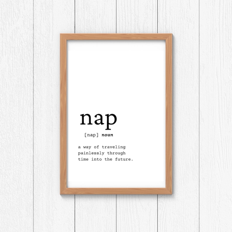 Nap Definition Wall Art, Digital Download, Definition Home Decor ...