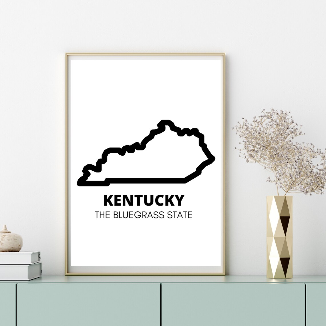 Kentucky State Wall Art, Digital Print, Kentucky Home Decor, Digital ...